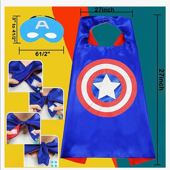 Costumes | Captain America Cape Mask | Poshmark